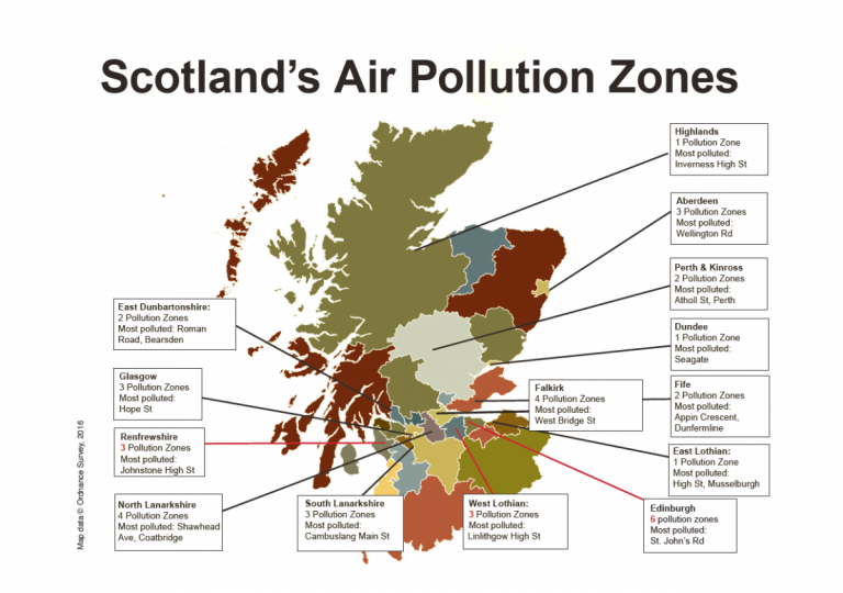 Scotland's Most Polluted Streets Revealed - 5 New Pollution Zones ...