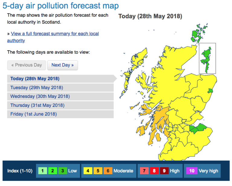 Dangerous Air Pollution Episode Expected to Hit Scotland - Friends of ...