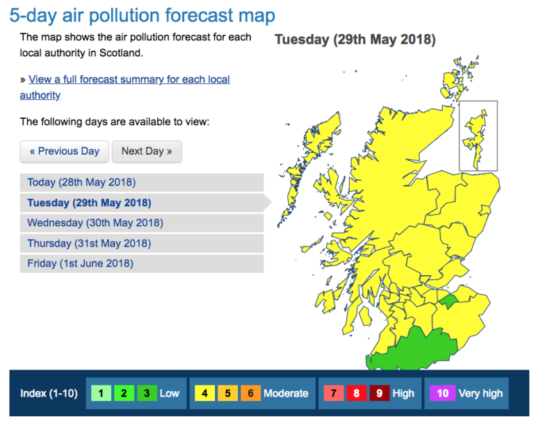 Dangerous Air Pollution Episode Expected to Hit Scotland - Friends of ...