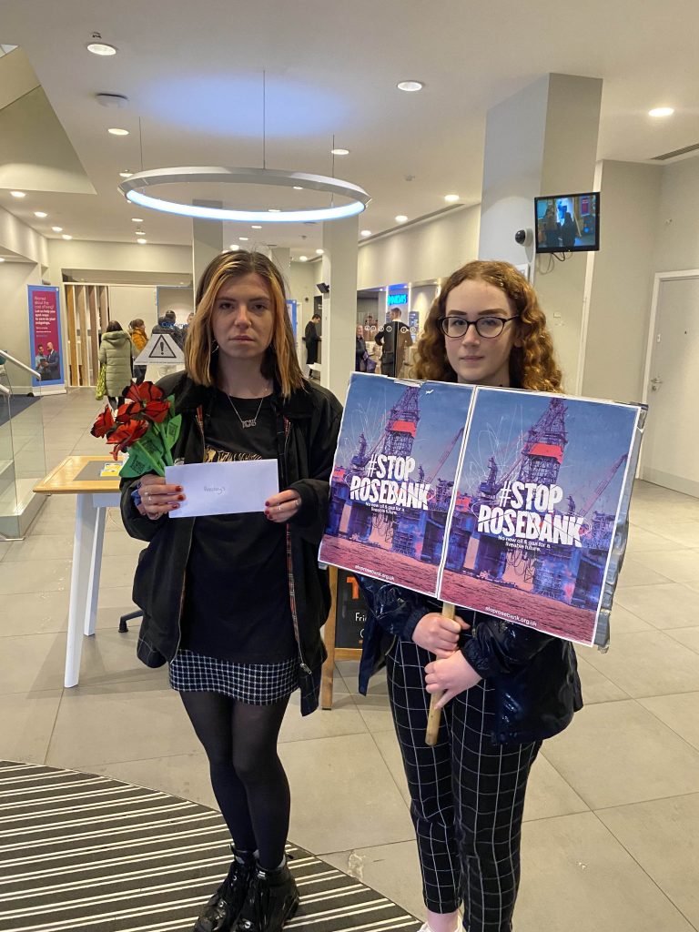 Delivering Stop Rosebank roses to Barclays bank in Edinburgh - Friends ...